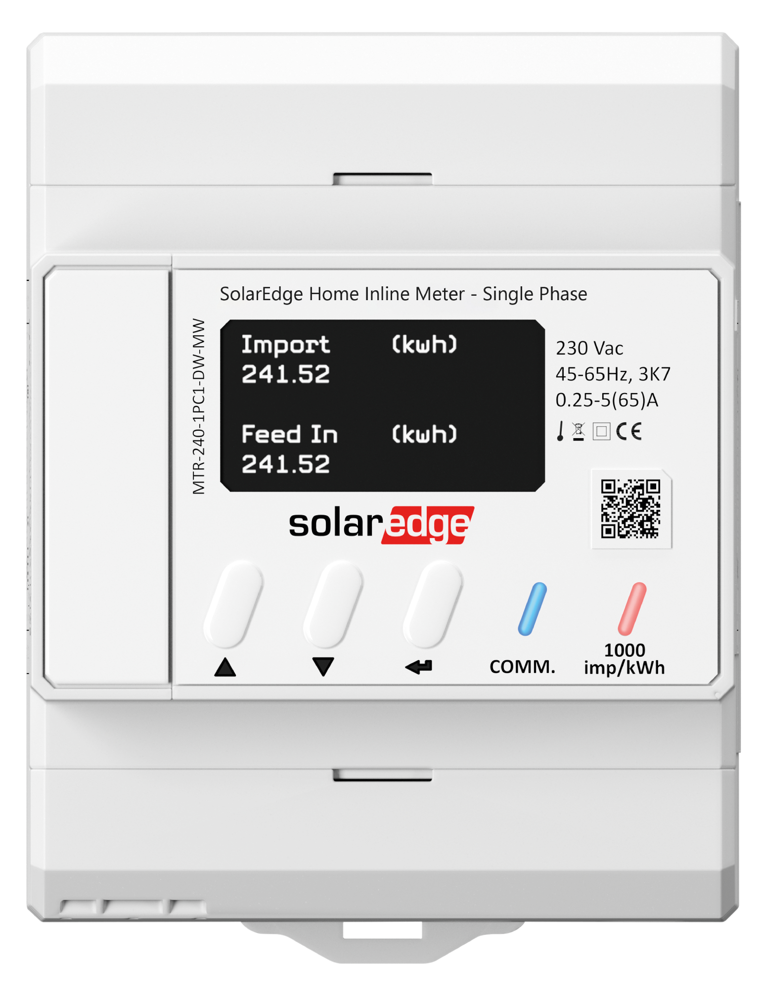 SolarEdge Inline Energy Meter with Energy Net, 1PH 230V, 65A | ESTG